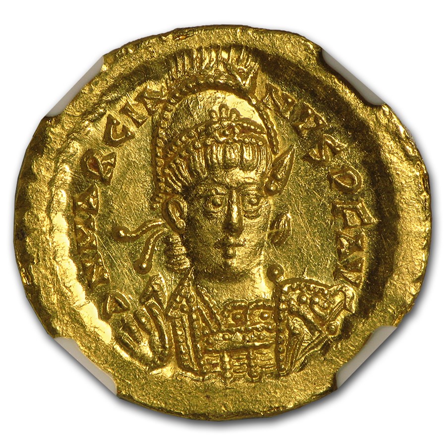 Buy Roman Gold Solidus Emperor Marcian (450-457 AD) Gem MS NGC | APMEX