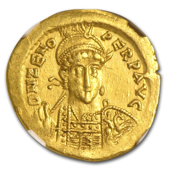 Buy Roman Gold Solidus of Emperor Zeno (474-491 AD) AU NGC | APMEX