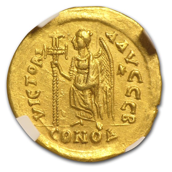 Buy Roman Gold Solidus of Emperor Zeno (474-491 AD) AU NGC | APMEX