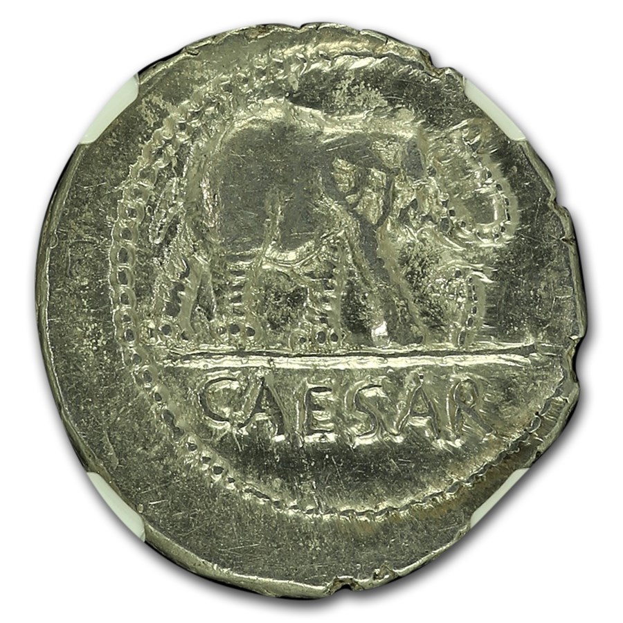 Buy Roman Imperatorial Denarius Julius Caesar Elephant (44 BC) AU NGC ...