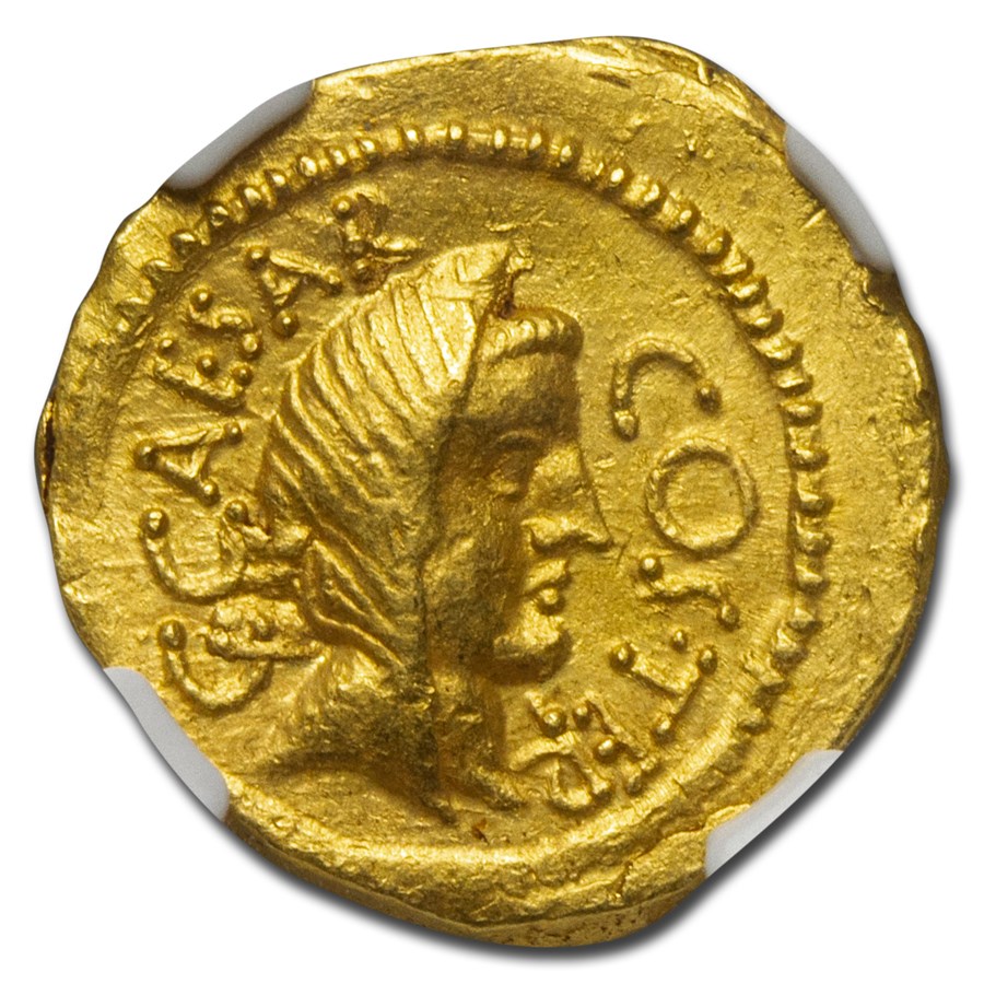 Buy Roman Imperatorial Gold Aureus Julius Caesar (44 BC) AU NGC | APMEX