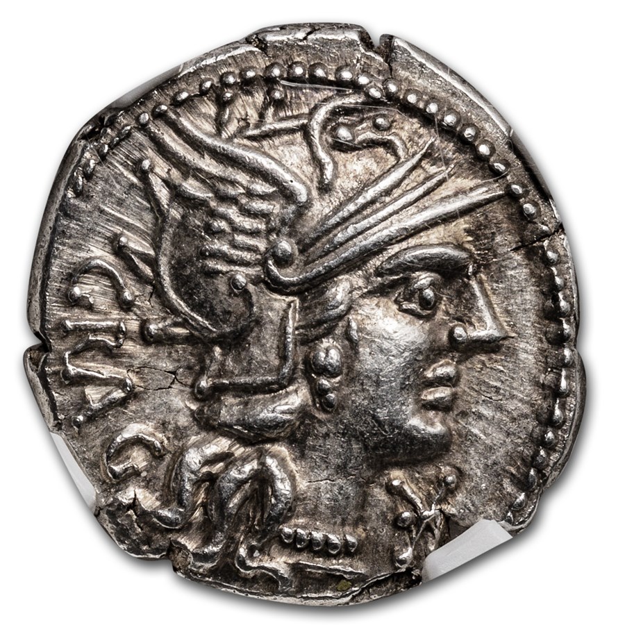 Buy Roman Republic AR Denarius L.Ant. Gargulus (c. 136 BC) MS NGC | APMEX