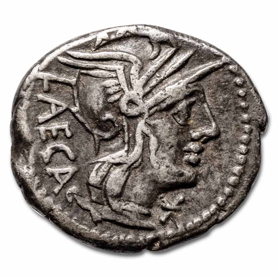 Buy Roman Republic AR Denarius P. Laeca 125 BC VF | APMEX