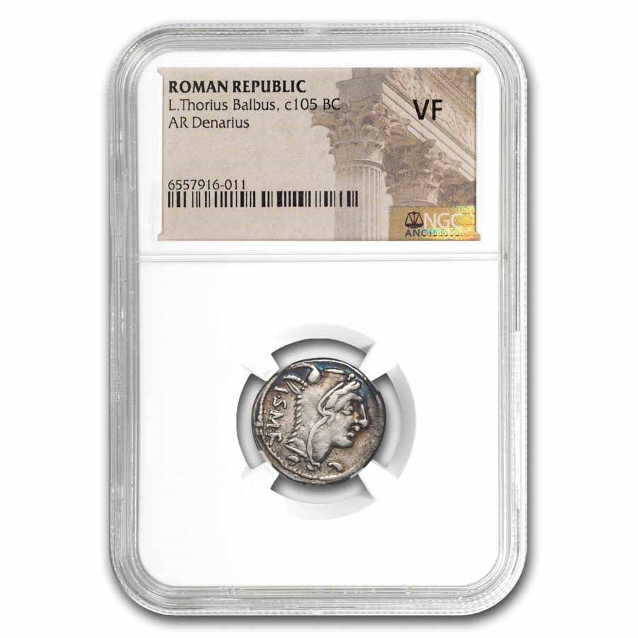 Buy Roman Republic Silver Denarius (105 BC) VF NGC (Crawford 316/1) | APMEX