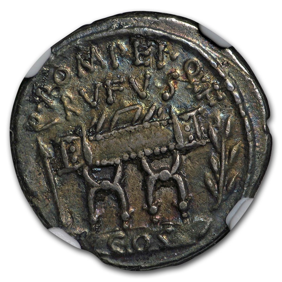 Buy Roman Republic Silver Denarius Curule Chair (c.54 BC) XF NGC | APMEX