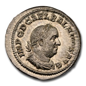 Roman Silver Denarius Balbinus (238 AD) MS* NGC