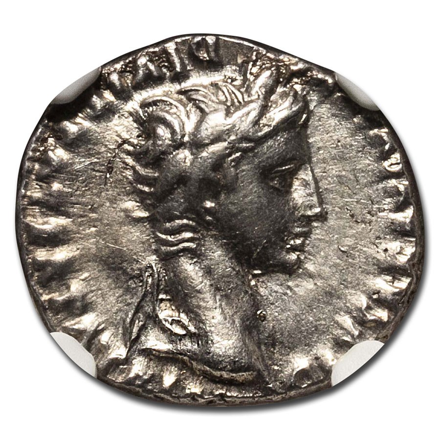 Buy Roman Silver Denarius Emperor Augustus (27 BC-14 AD) AU NGC | APMEX