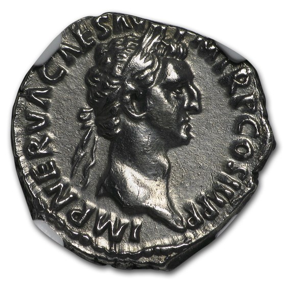 Buy Roman Silver Denarius Emperor Nerva (96-98 AD) AU NGC | APMEX