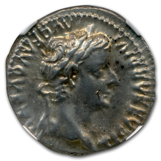 Buy Roman Silver Denarius Emperor Tiberius (14-37 AD) Ch AU NGC | APMEX