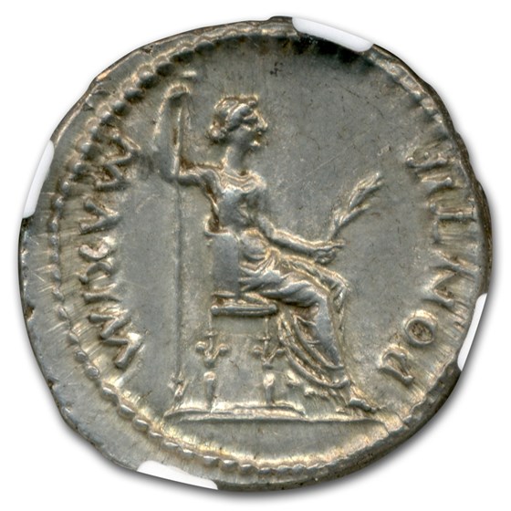Buy Roman Silver Denarius Emperor Tiberius (14-37 AD) Ch AU NGC | APMEX