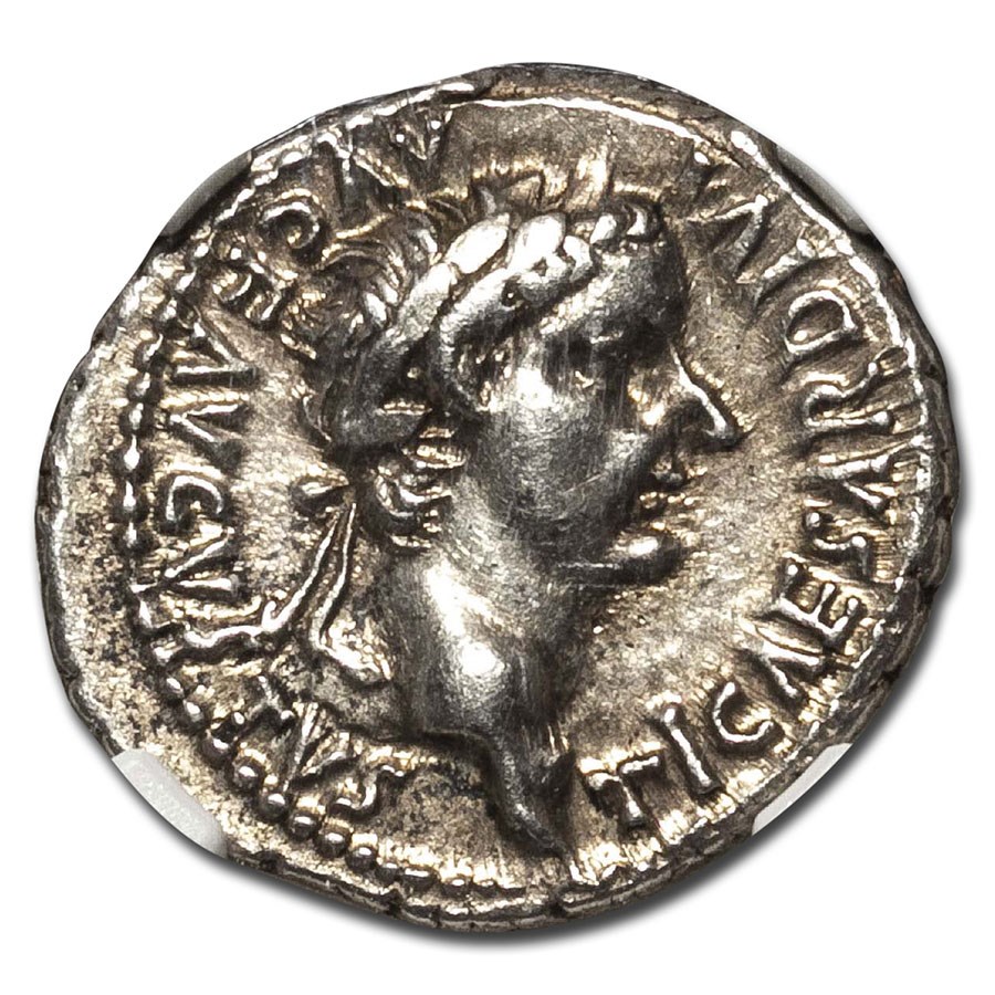 Buy Roman Silver Denarius Emperor Tiberius (14-37 AD) Ch XF NGC | APMEX