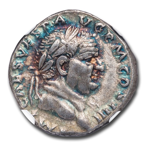 Buy Roman Silver Denarius Emperor Vespasian (69-79 AD) Ch XF NGC | APMEX