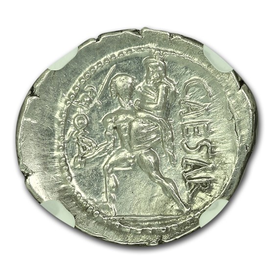 Buy Roman Silver Denarius Julius Caesar/Aeneas (c.44 BC) AU NGC | APMEX