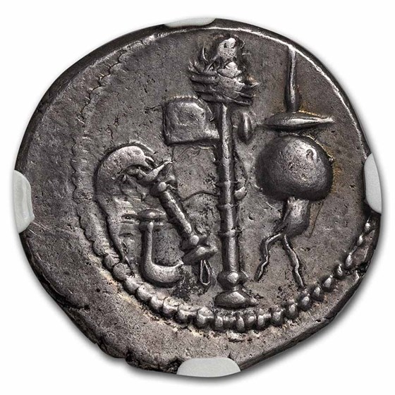 Buy Roman Silver Denarius Julius Caesar Elephant (49-48 BC) AU NGC | APMEX