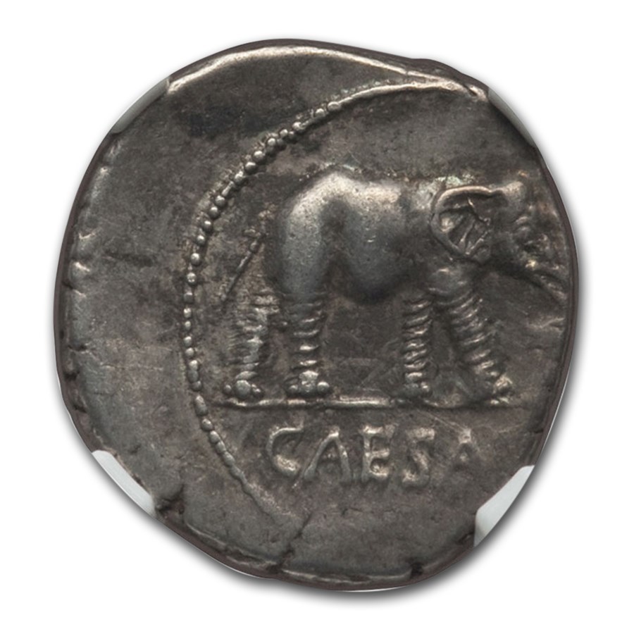 Buy Roman Silver Denarius Julius Caesar Elephant (d 44 BC) CH XF NGC ...