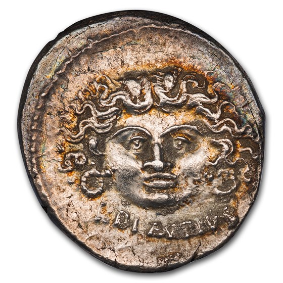 Buy Roman Silver Denarius L. Plautius Plancus (47 BC) AU NGC | APMEX
