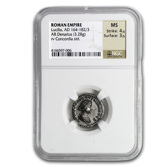 Buy Roman Silver Denarius Lucilla (164-182 AD) MS NGC | APMEX