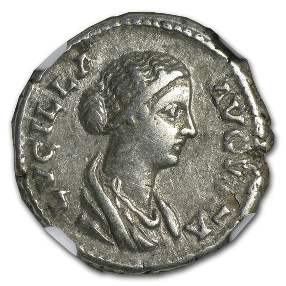 Buy Roman Silver Denarius Lucilla Ch-VF NGC (164-182 AD) | APMEX