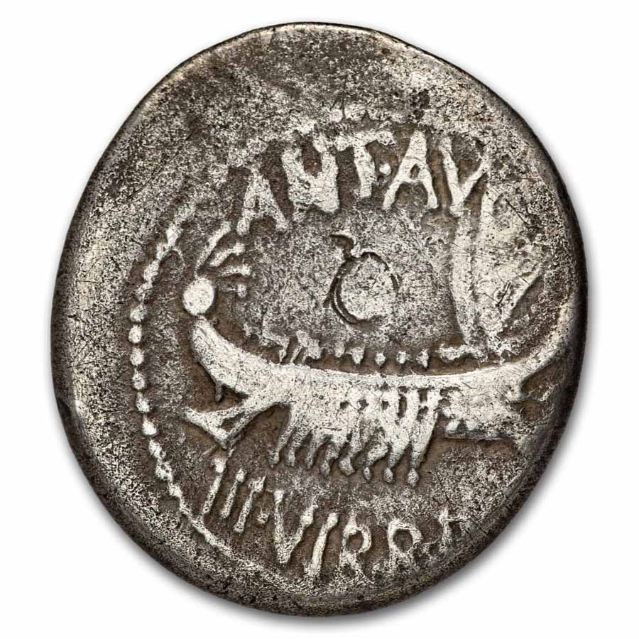 Buy 30 BC Roman Silver Denarius Legion VIII Ch Fine | APMEX
