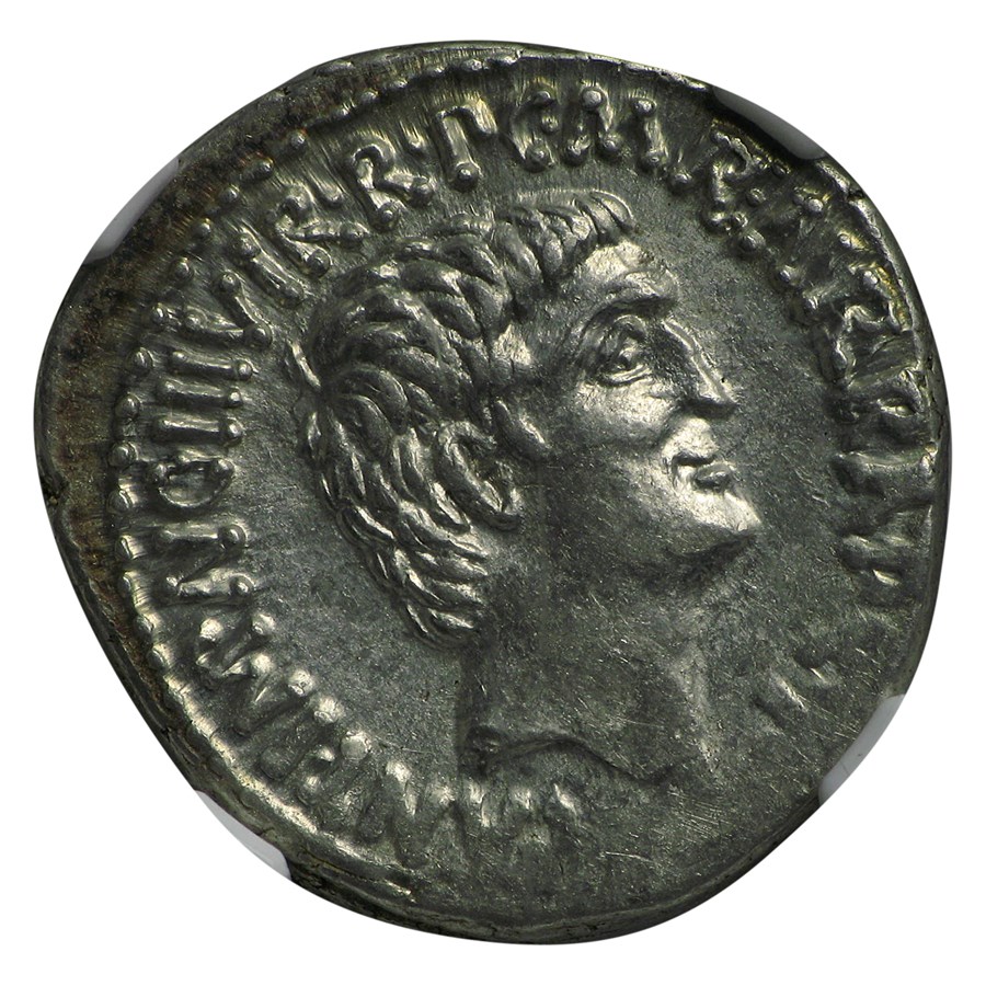 Buy Roman Silver Denarius Marc Antony & Octavian (41 BC) AU NGC | APMEX
