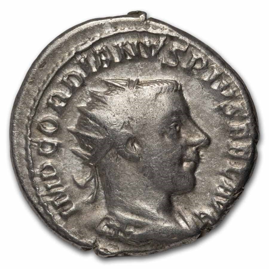 Roman Silver Double Denarius Crisis of The Third Cent. VG-Fine