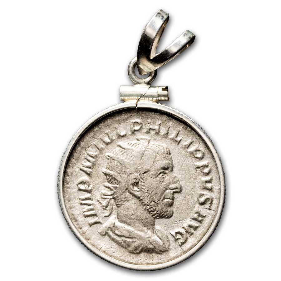 Buy Roman Silver Double Denarius in Silver Bezel | APMEX