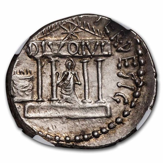 Buy Rome AR Denarius Octavian 36 BC Ch XF NGC (Crawford 540/2) | APMEX