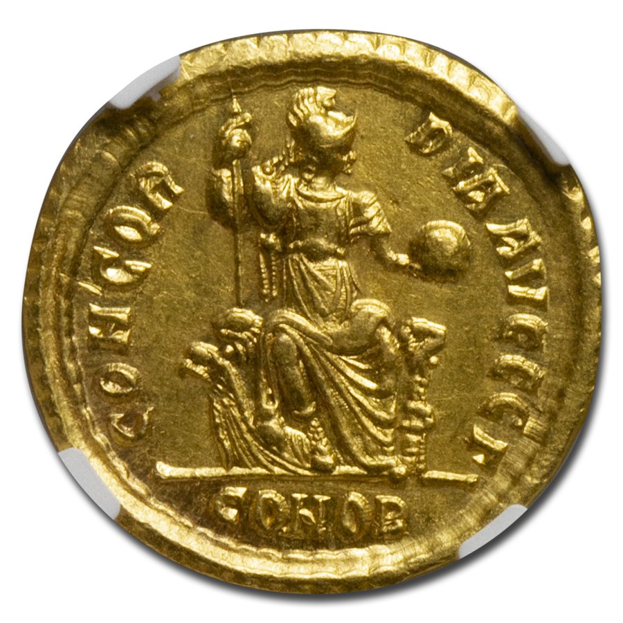 Buy Rome AV Solidus Theodosius I (379-395 AD) AU NGC (RIC IX 64c) | APMEX