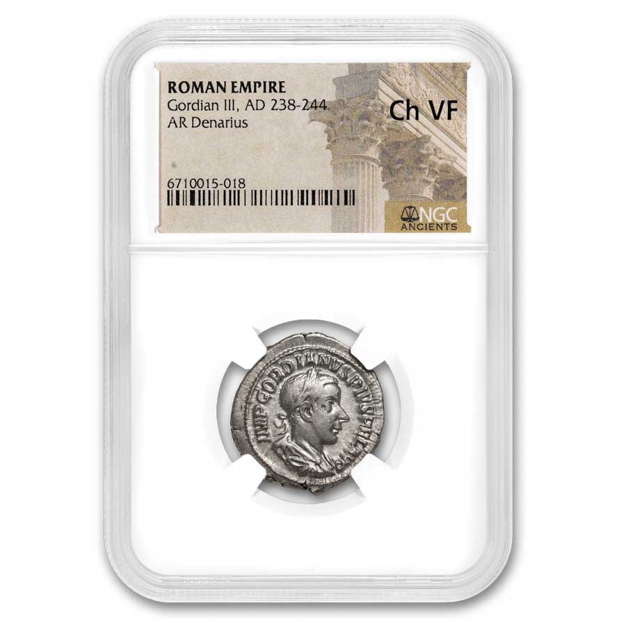 Rome Dbl Denarius Gordian III 238-244 AD Ch VF NGC (Random Coin)