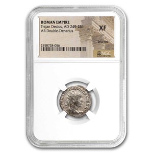 Rome Dbl Denarius Trajan Decius (249-251 AD) XF NGC (Random Coin)