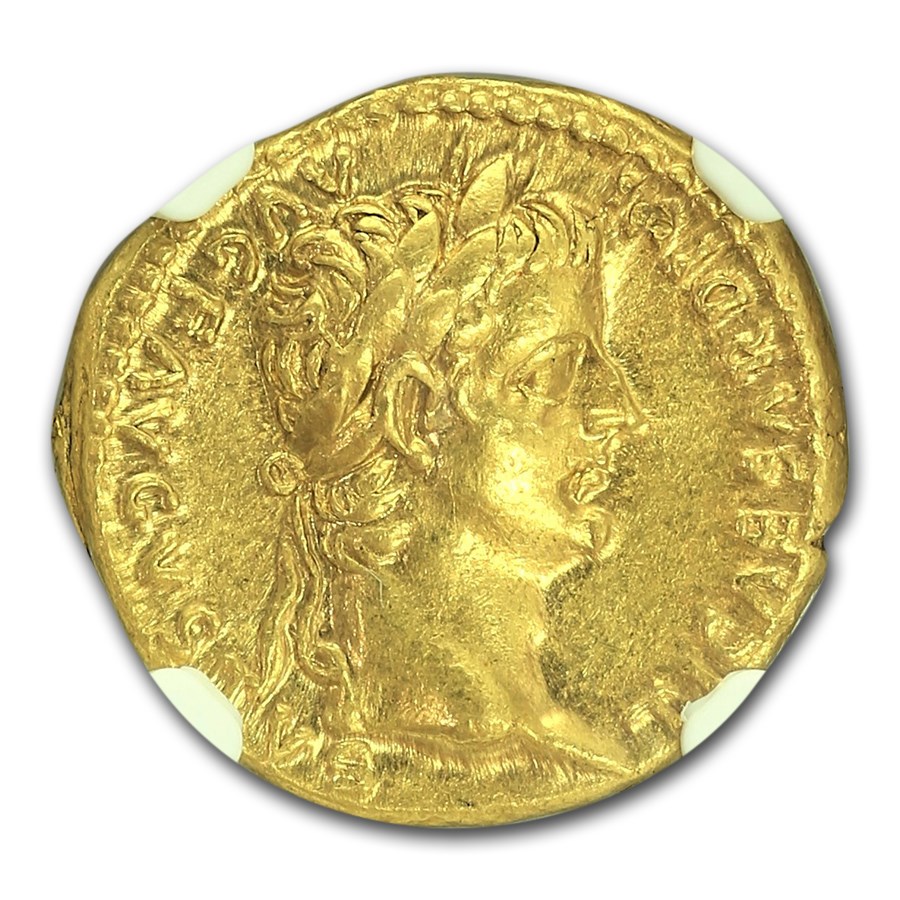 Buy Rome Gold Aureus Emp. Tiberius (14-37 AD) CH AU NGC Tribute Penny ...