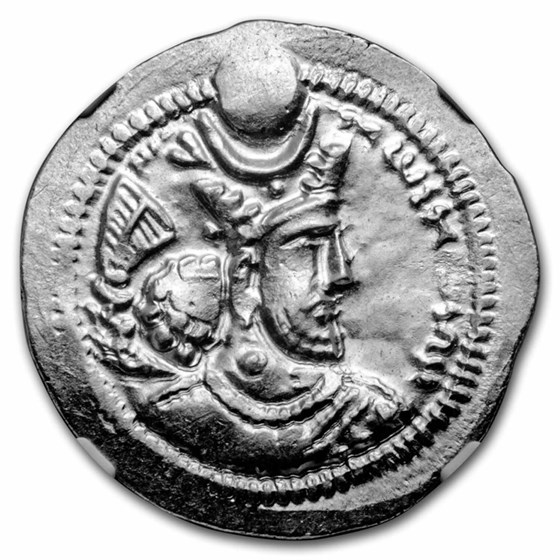 Buy Sasanian Kings Silver Drachm Bahram V (420-438 AD) AU NGC | APMEX