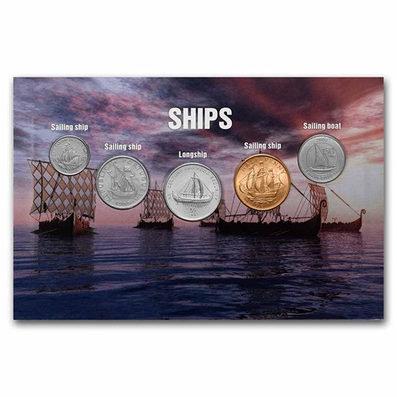 Buy Ship Coins from Around the World 5-Coin Set BU | APMEX
