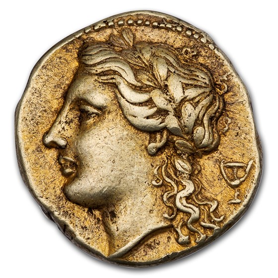 Buy Sicily Syracuse EL Hemistater Agathocles (317-289 BC) Ch XF NGC | APMEX