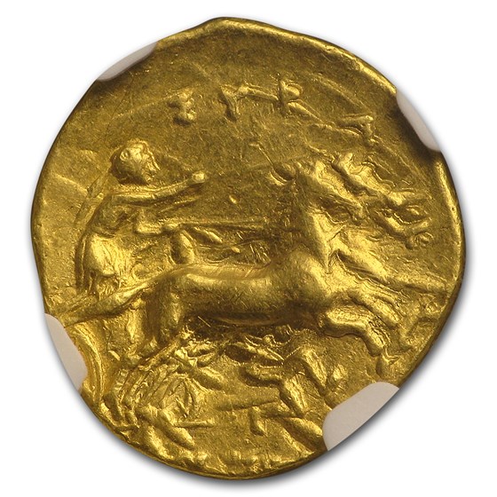 Buy Sicily Syracuse Gold Decadrachm Agathocles (317-289 BC) AU NGC | APMEX