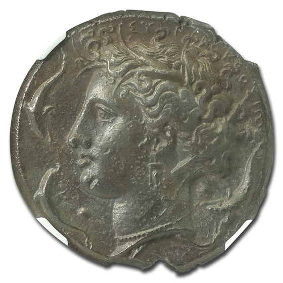 Buy Sicily, Syracuse Silver Decadrachm (405-370 BC) AU NGC | APMEX