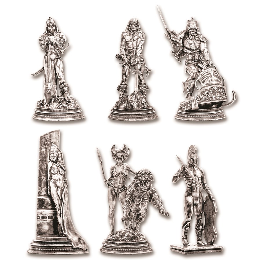 Buy Silver Antique Statue - Frank Frazetta Collection (6-Piece Set) | APMEX