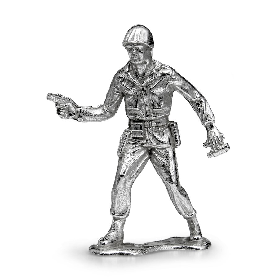 Buy Silver Army Figurine - Sergeant "Sarge" Silver Soldier | APMEX