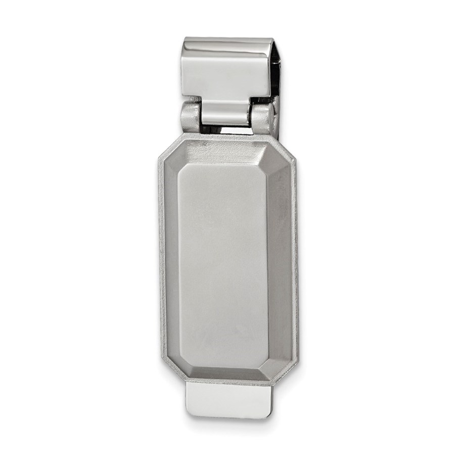 Buy Silver-tone Octagon Hinged Money Clip | APMEX