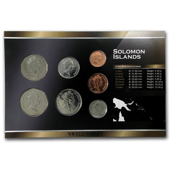 Buy Solomon Islands 1 Cent-1 Dollar 5-Coin Set Unc | APMEX