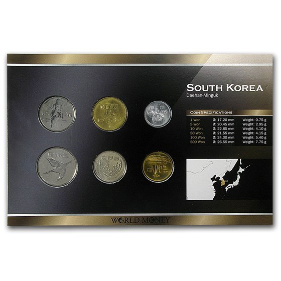 Buy South Korea 1 Won-500 Won Coin Set Unc | APMEX