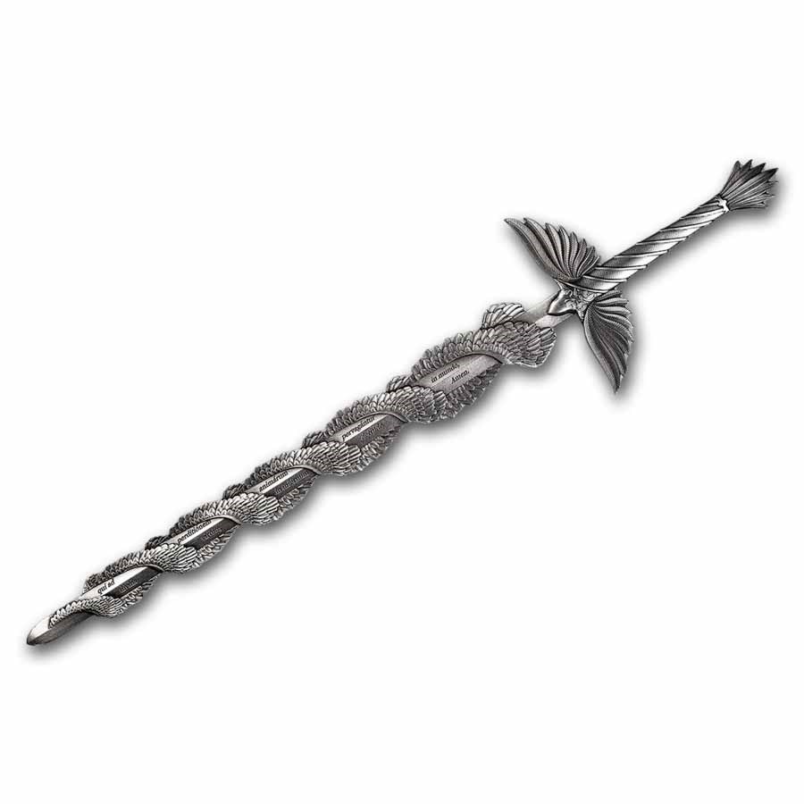 South Korea 2.5 oz Silver Sword of St. Michael (no capsule)