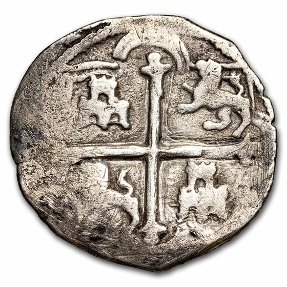 Spanish Colonial Silver 1 Real Cob Avg Circ