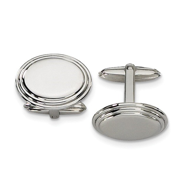 Buy Stainless Steel Polished Cuff Links - Shiny Ornate | APMEX