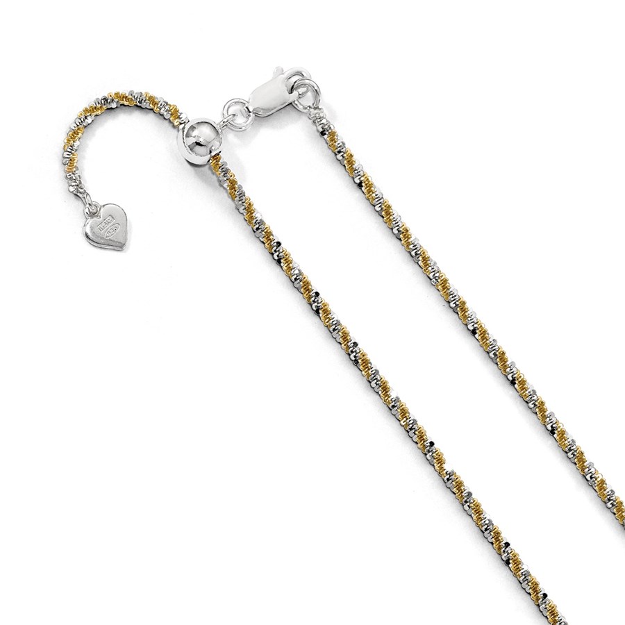 Buy Sterling Silver 2 mm Gold-tone Cyclone Chain - 30 in. | APMEX