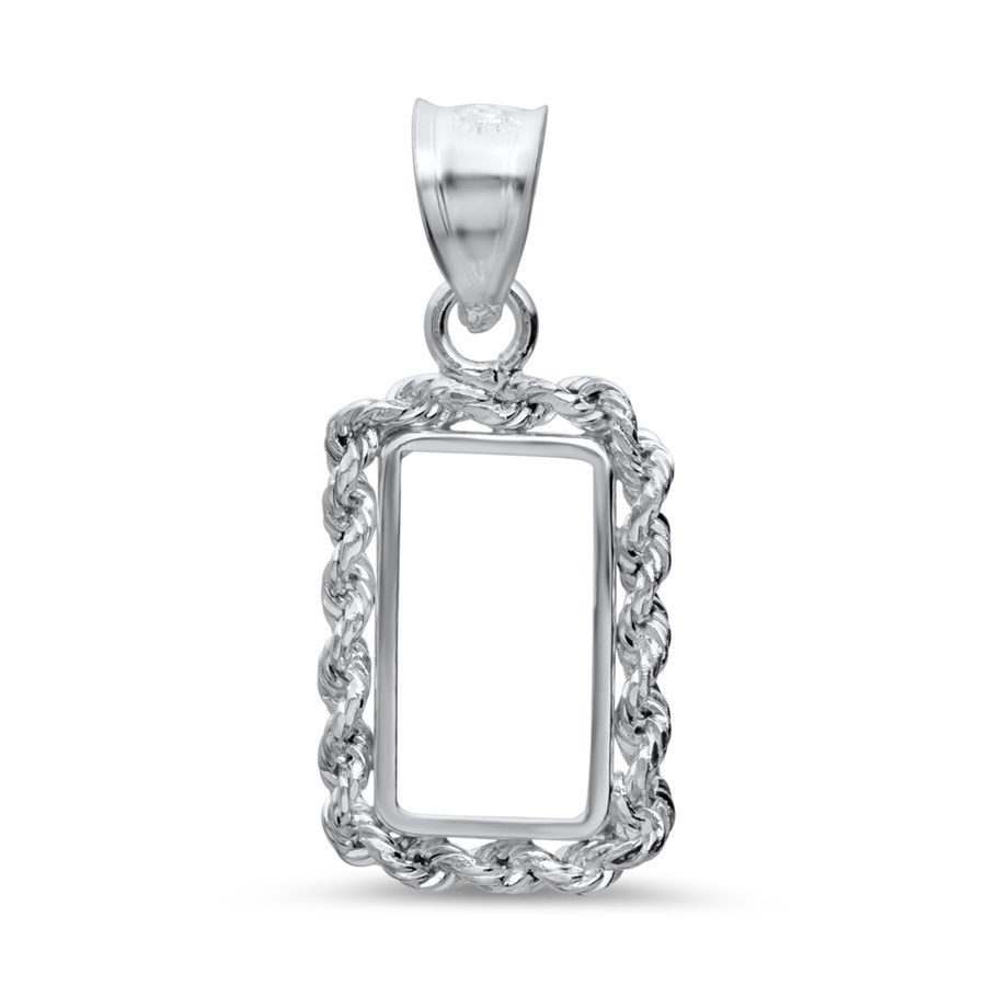 Buy Sterling Silver Bezels (Fits 1 Gram Bars, Prong Rope-Style) | APMEX
