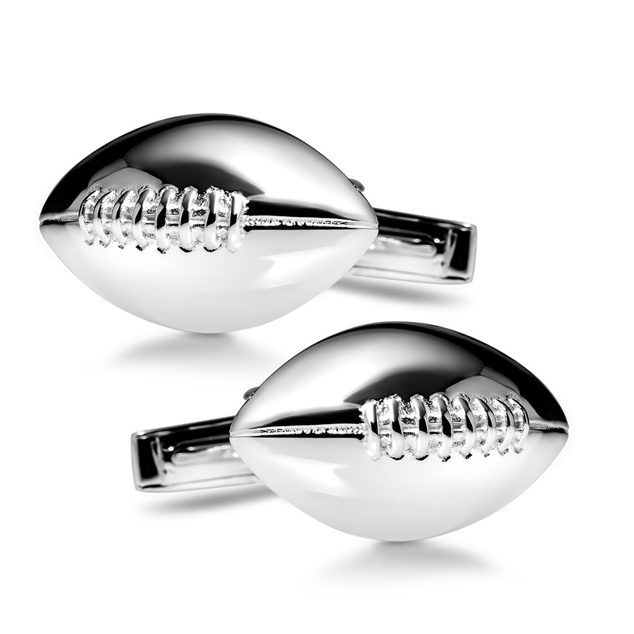 Buy Sterling Silver Football Cuff Links | APMEX