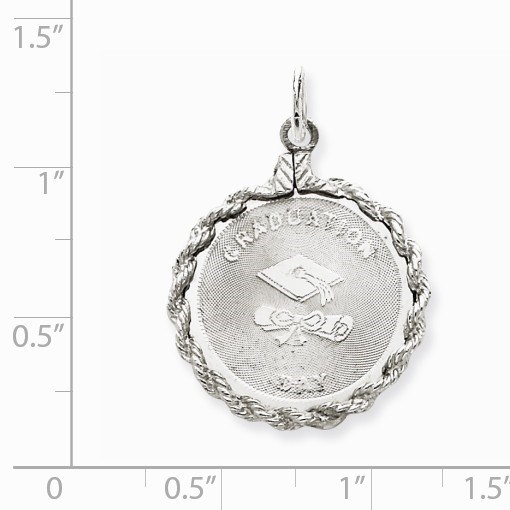 Buy Sterling Silver Graduation Day Disc Charm -3270B | APMEX