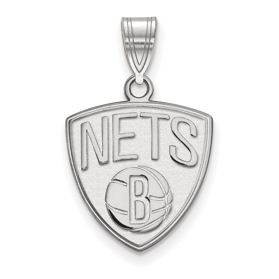 Buy Sterling Silver NBA Brooklyn Nets Medium Pendant | APMEX