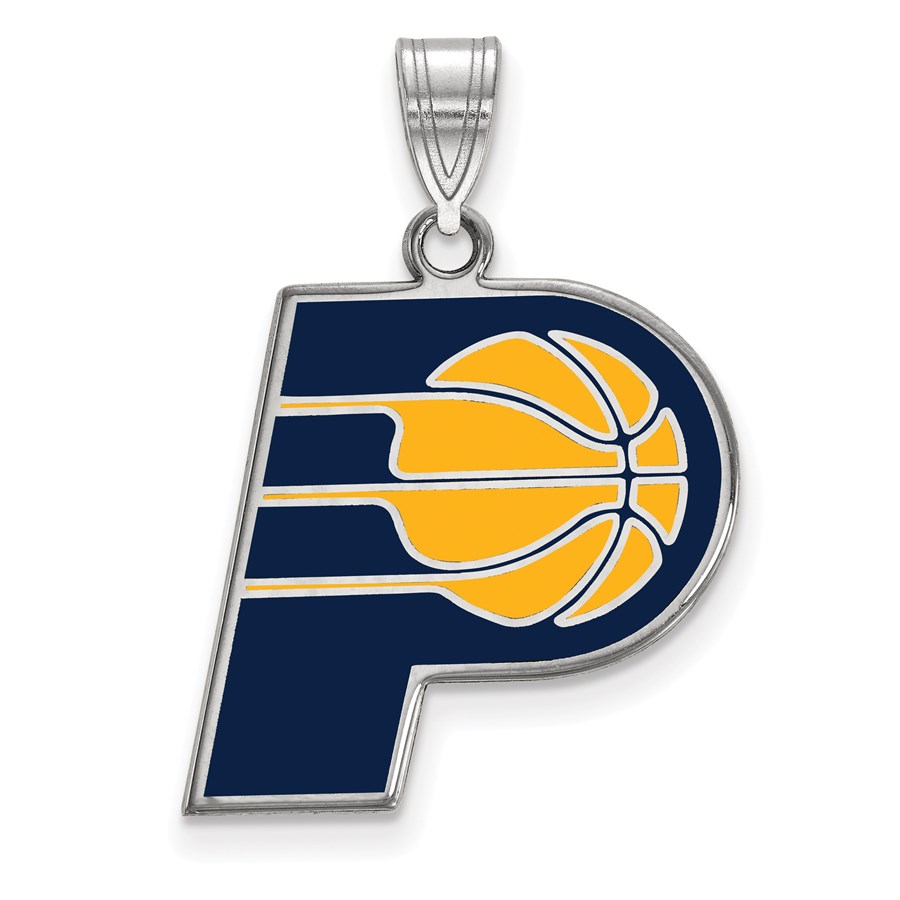 Buy Sterling Silver NBA Indiana Pacers Large Enamel Pendant | APMEX